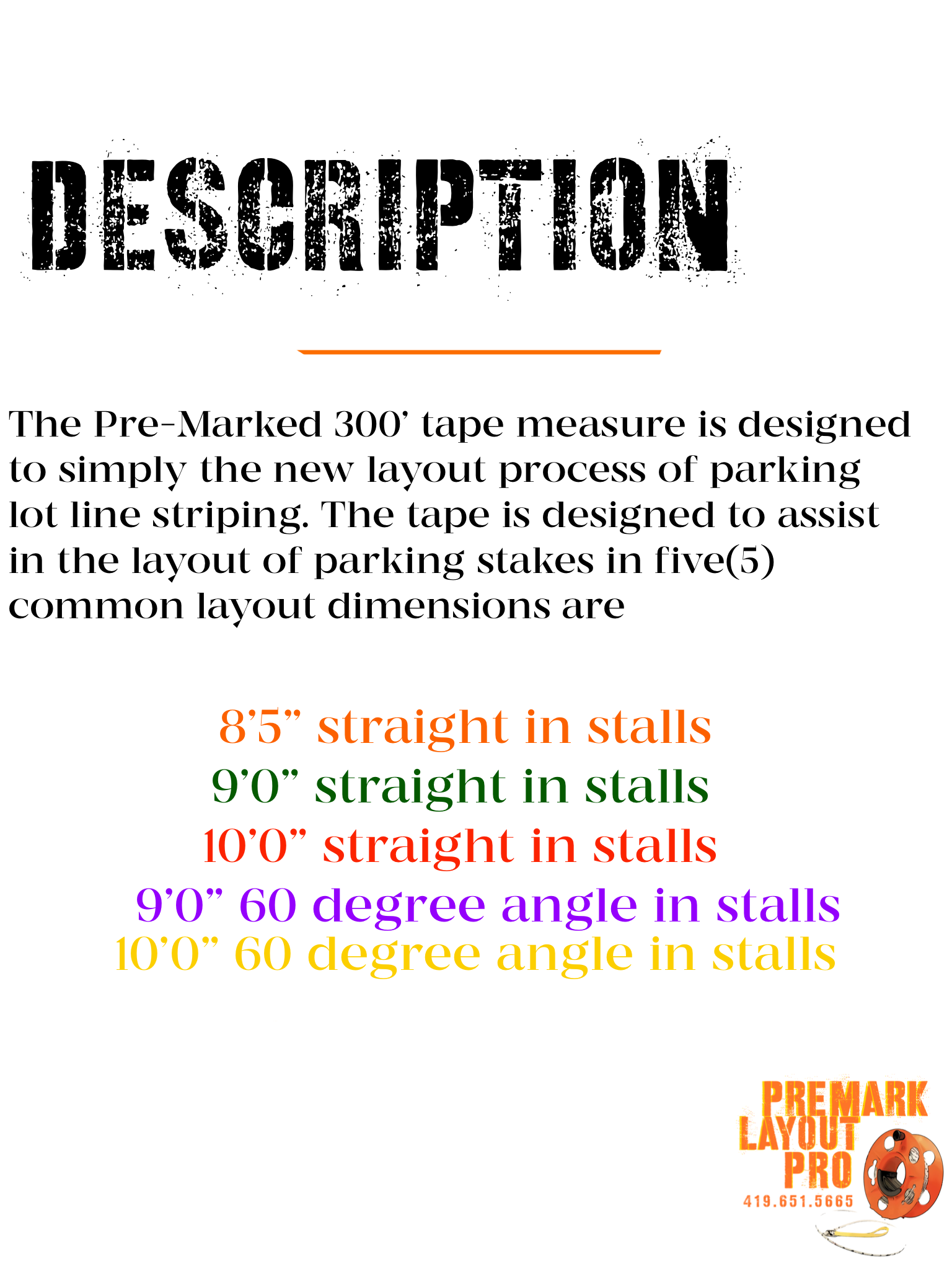 Pre-marked Layout Tape – Premark Layout Pro LLC